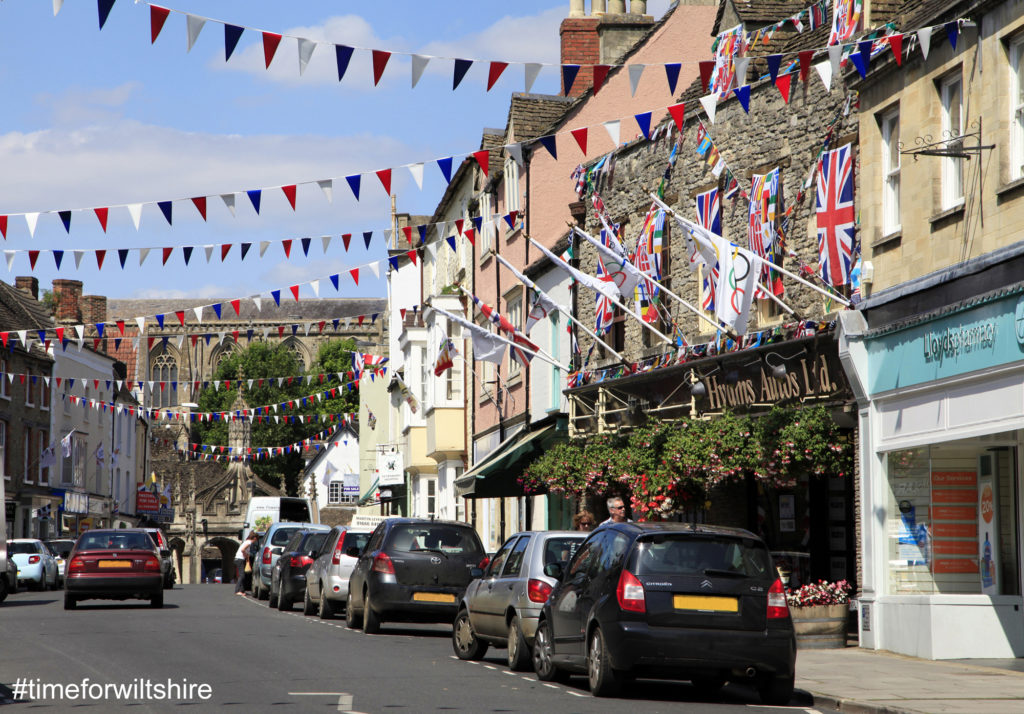 The beautiful market town of Malmesbury in the southern Cotswolds in ...